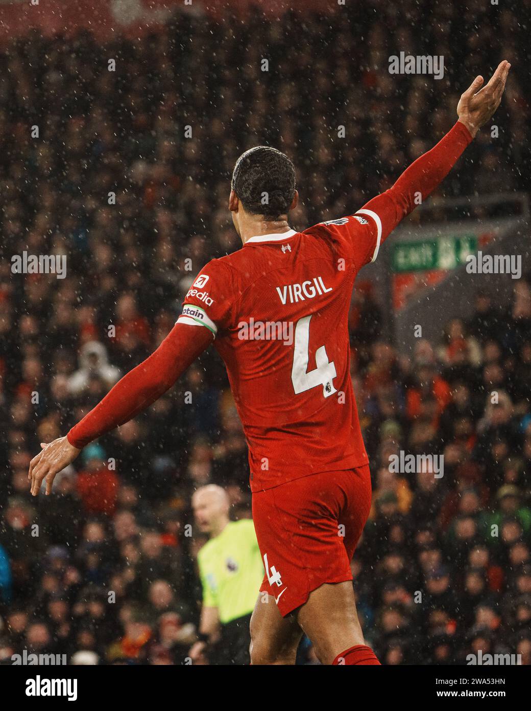 LIVERPOOL, ENGLAND - JANUARY 01: Virgil van Dyke of Liverpool during ...