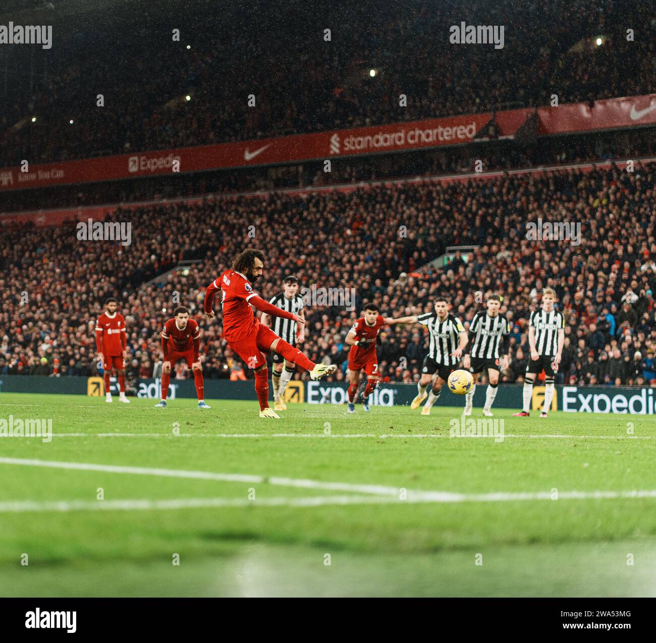 LIVERPOOL, ENGLAND - JANUARY 01:Mohamed Salah of Liverpool during the ...