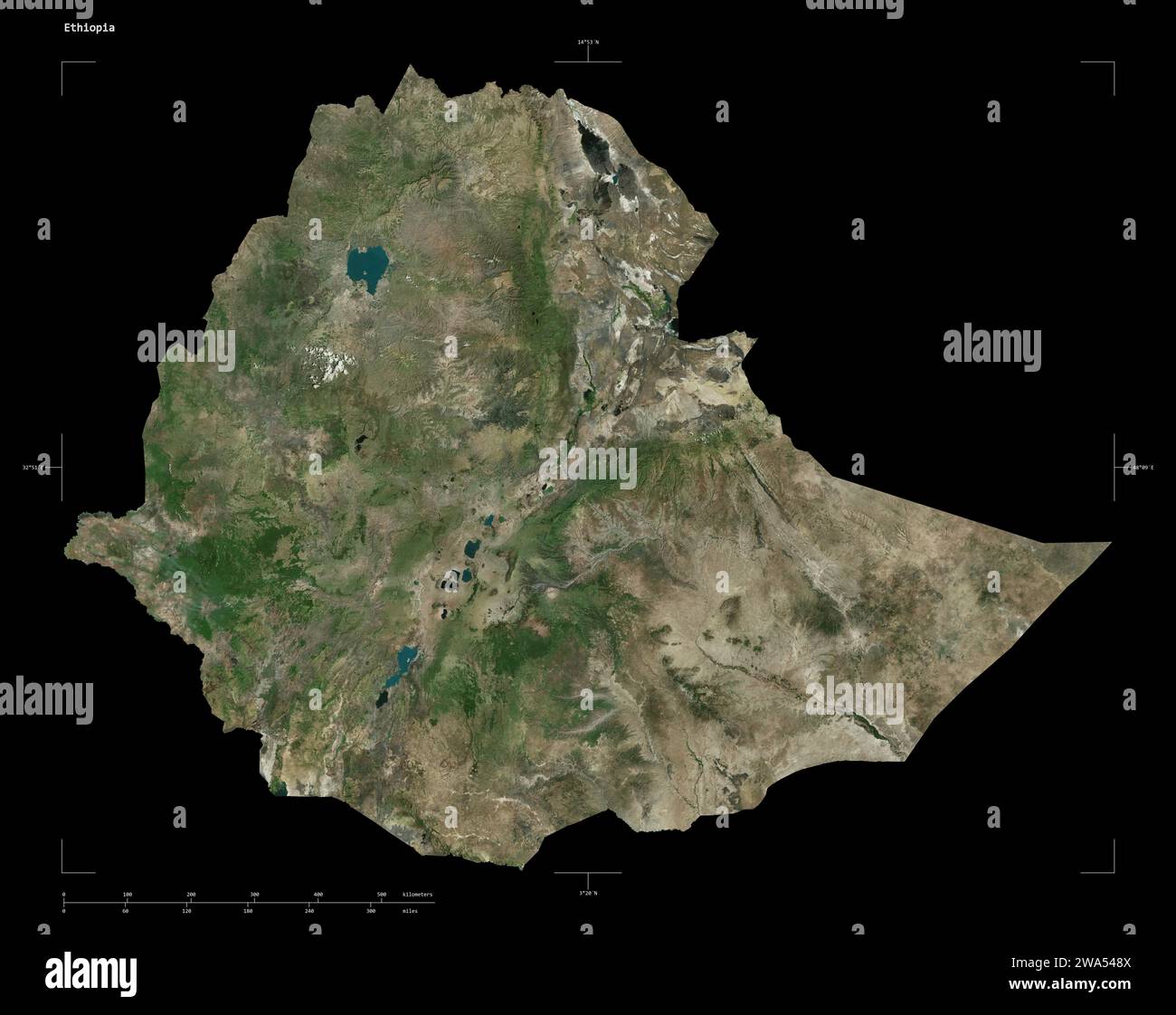 ethiopian map satellite