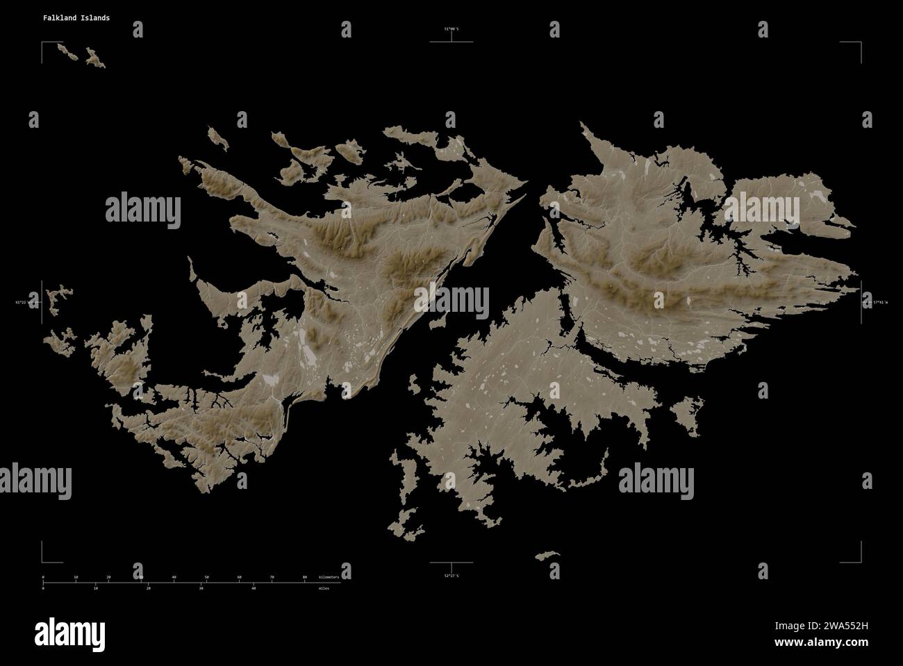Shape of a elevation map colored in sepia tones with lakes and rivers ...