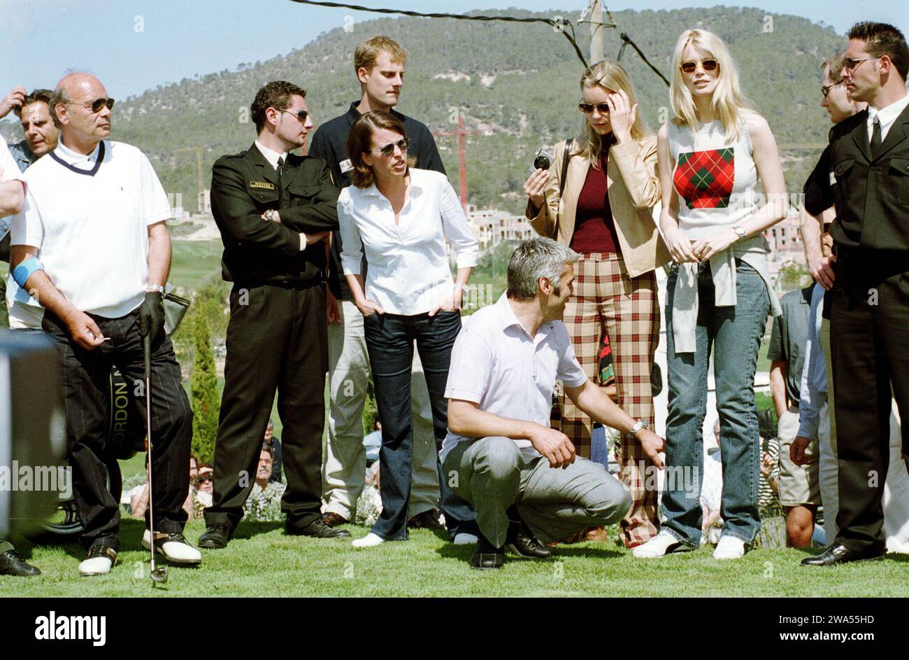 Model Claudia Schiffer mit Schwester Ann Carolin (Mitte) und Bruder ...