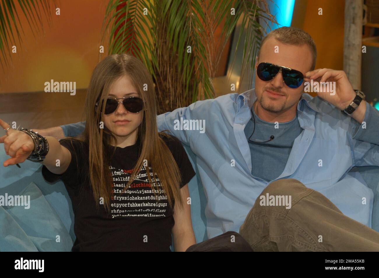 Zu Gast bei der Fernsehsendung tv total die franko-kanadische Rock- und ...