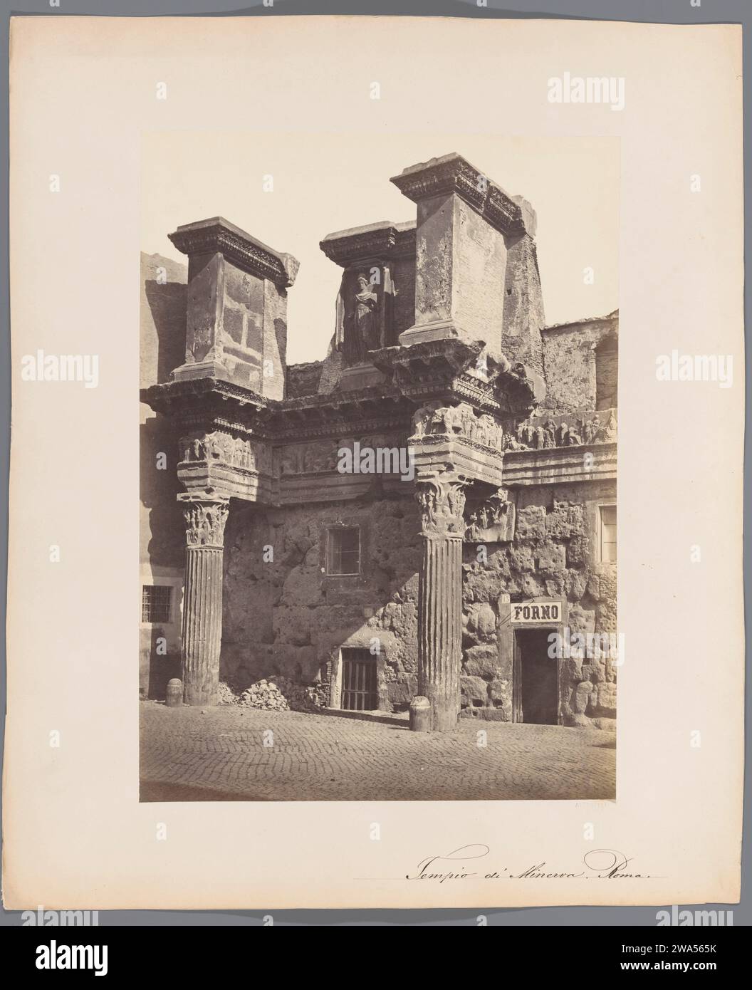 Temple of Minerva in Rome, Italy, 1865 - 1878 photograph Rome cardboard ...