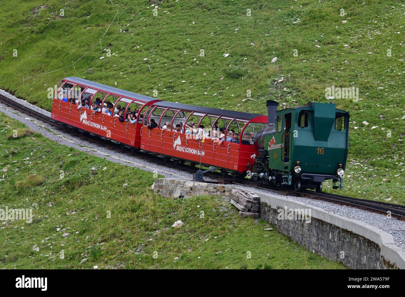 Brienz Rothorn steam railway, locomotive number 16, Brienz Rothorn ...