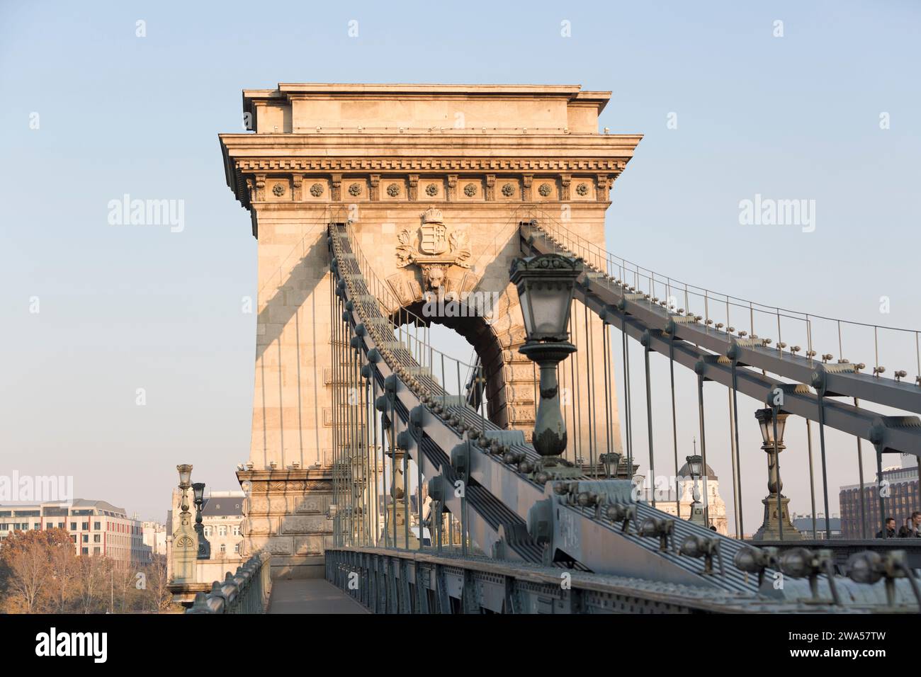 Hungary, Budapest, the chain bridge crossing the Danube Stock Photo - Alamy