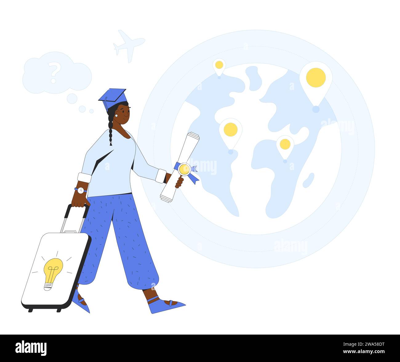 Brain drain metaphor. Graduate immigration program. Study and work ...