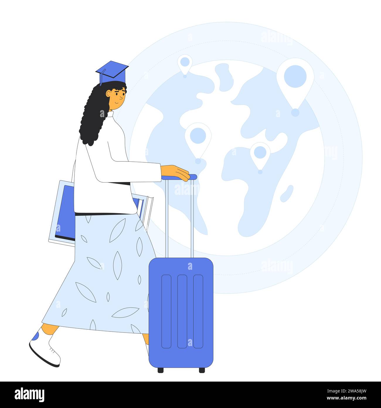 Study abroad opportunity for skilled workers. Brain drain metaphor ...