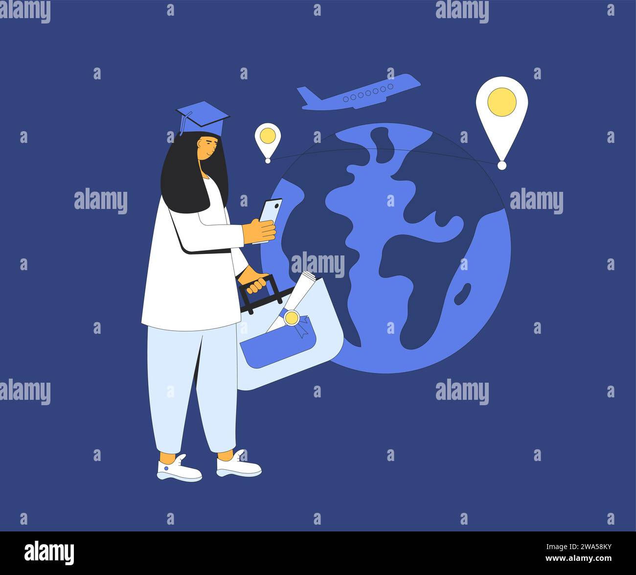 Visa abroad Stock Vector Images - Alamy