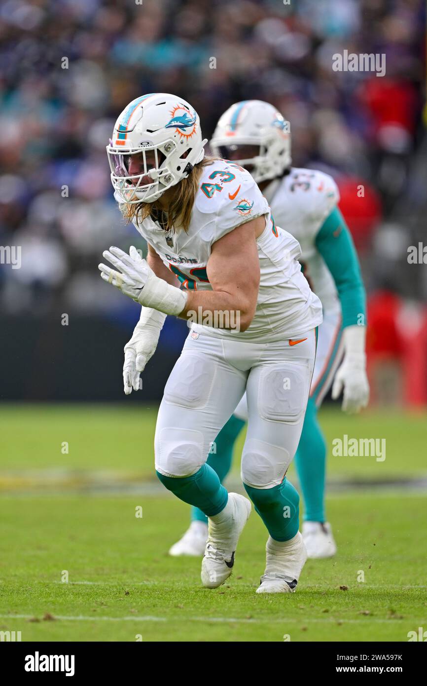 Miami Dolphins linebacker Andrew Van Ginkel (43) in action during the ...