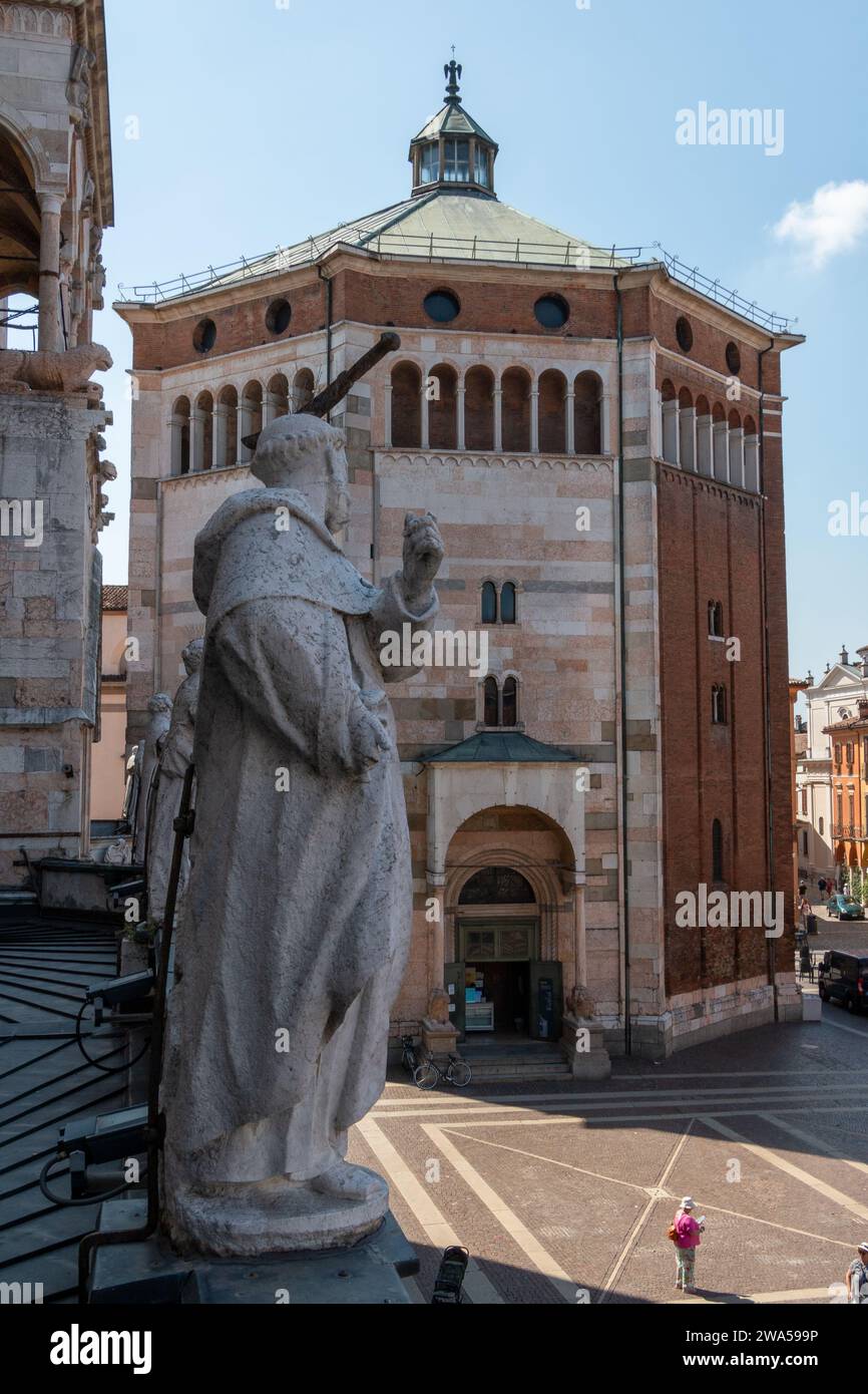 view of the historic baptistery from the facade of the cathedral of ...