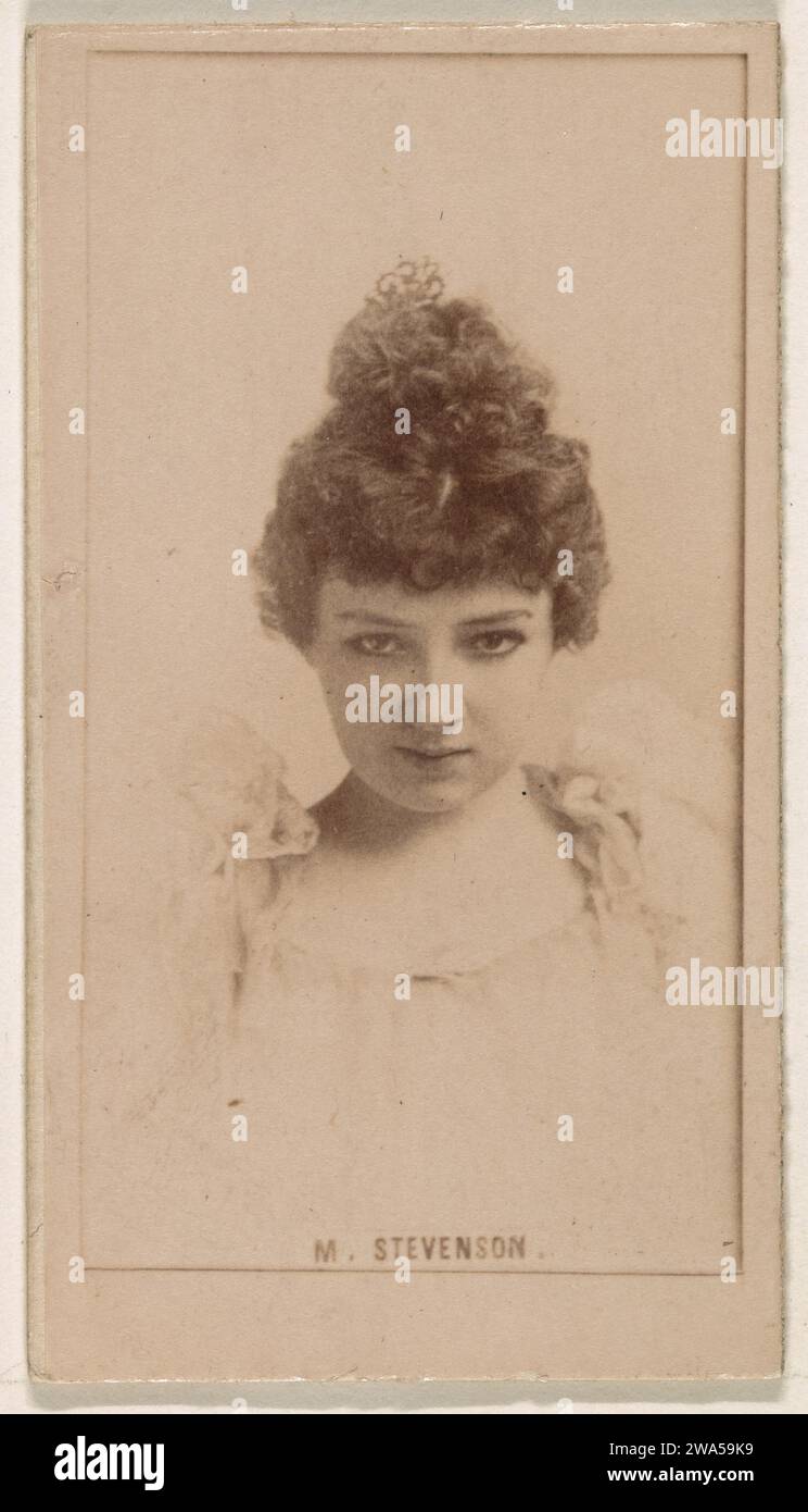 M. Stevenson, from the Actresses series (N245) issued by Kinney ...