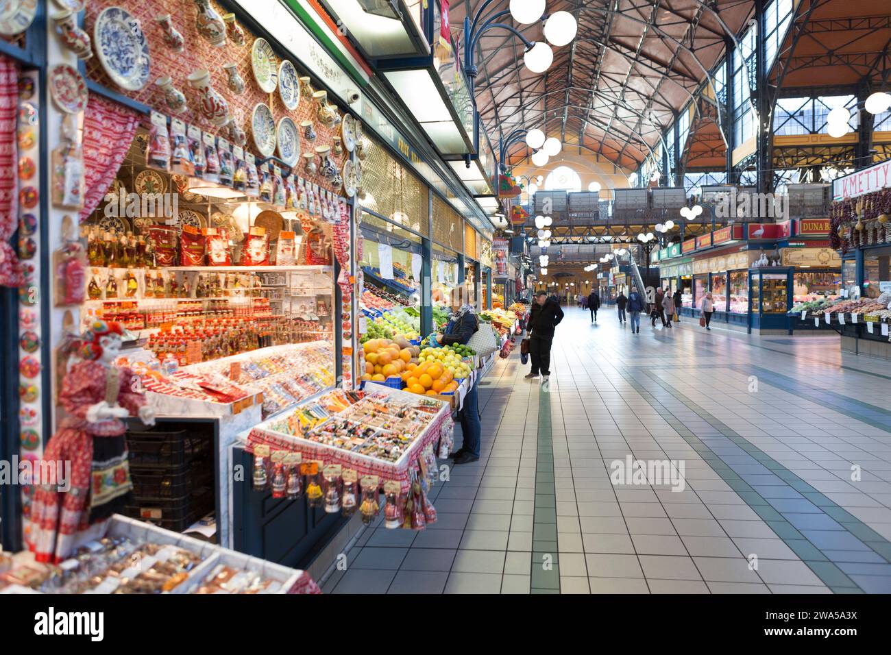 Hungary, Budapest, the Central indoor City Market Stock Photo - Alamy