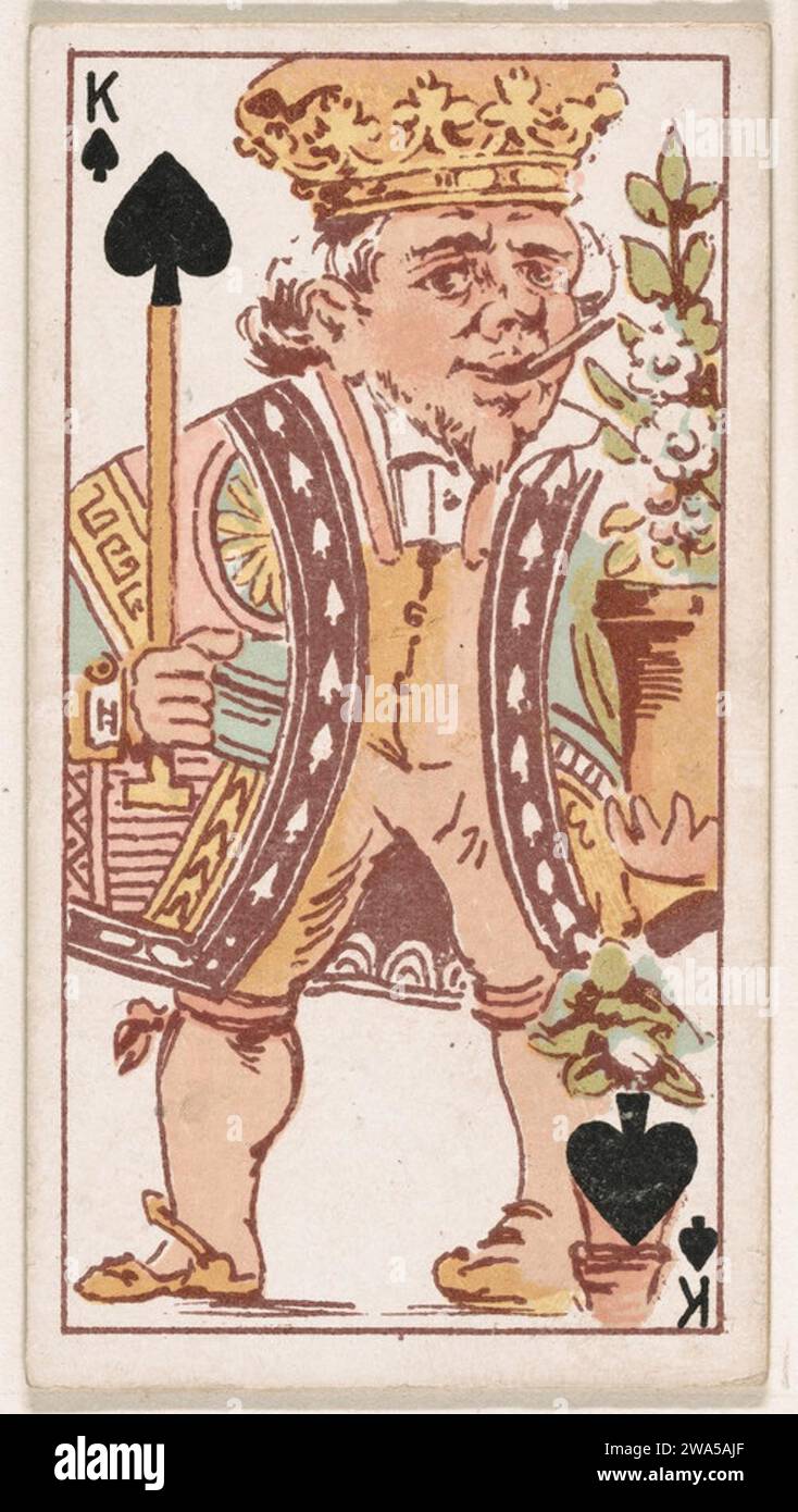 King of Spades, The German, from Harlequin Cards, 2nd Series (N220 ...
