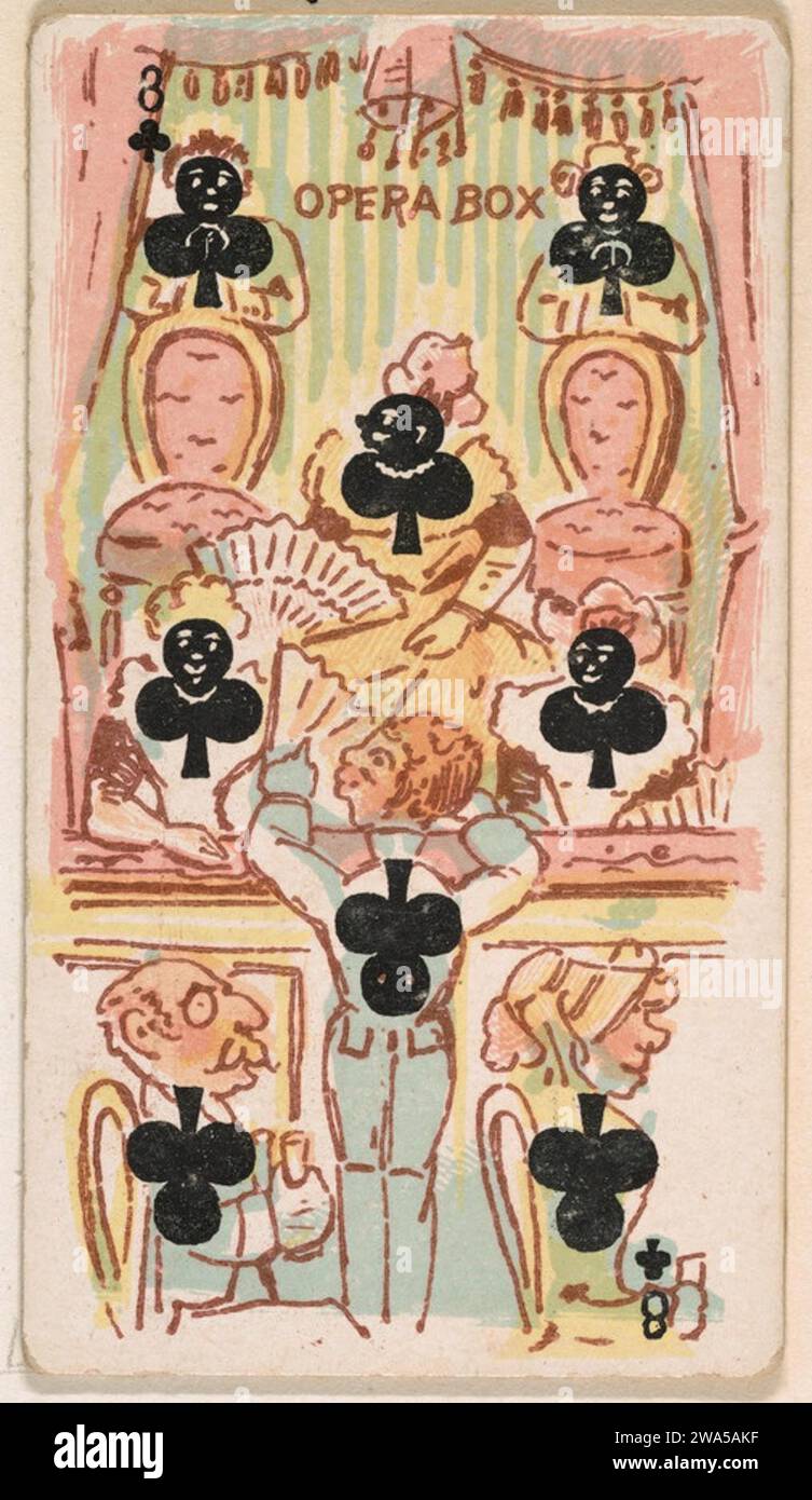 Eight of Clubs, Opera Box, from Harlequin Cards, 2nd Series (N220 ...