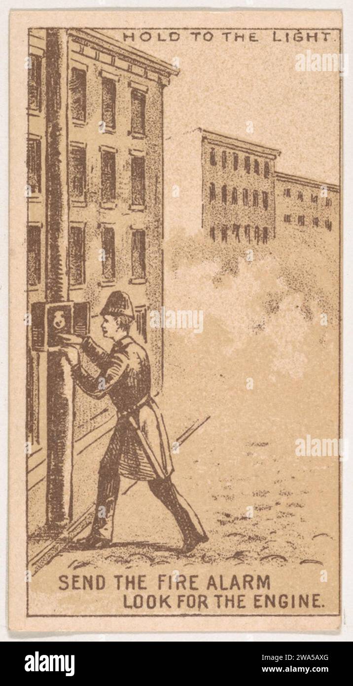 Send the Fire Alarm..., from the Magic Changing Cards series (N223) issued by Kinney Tobacco ...