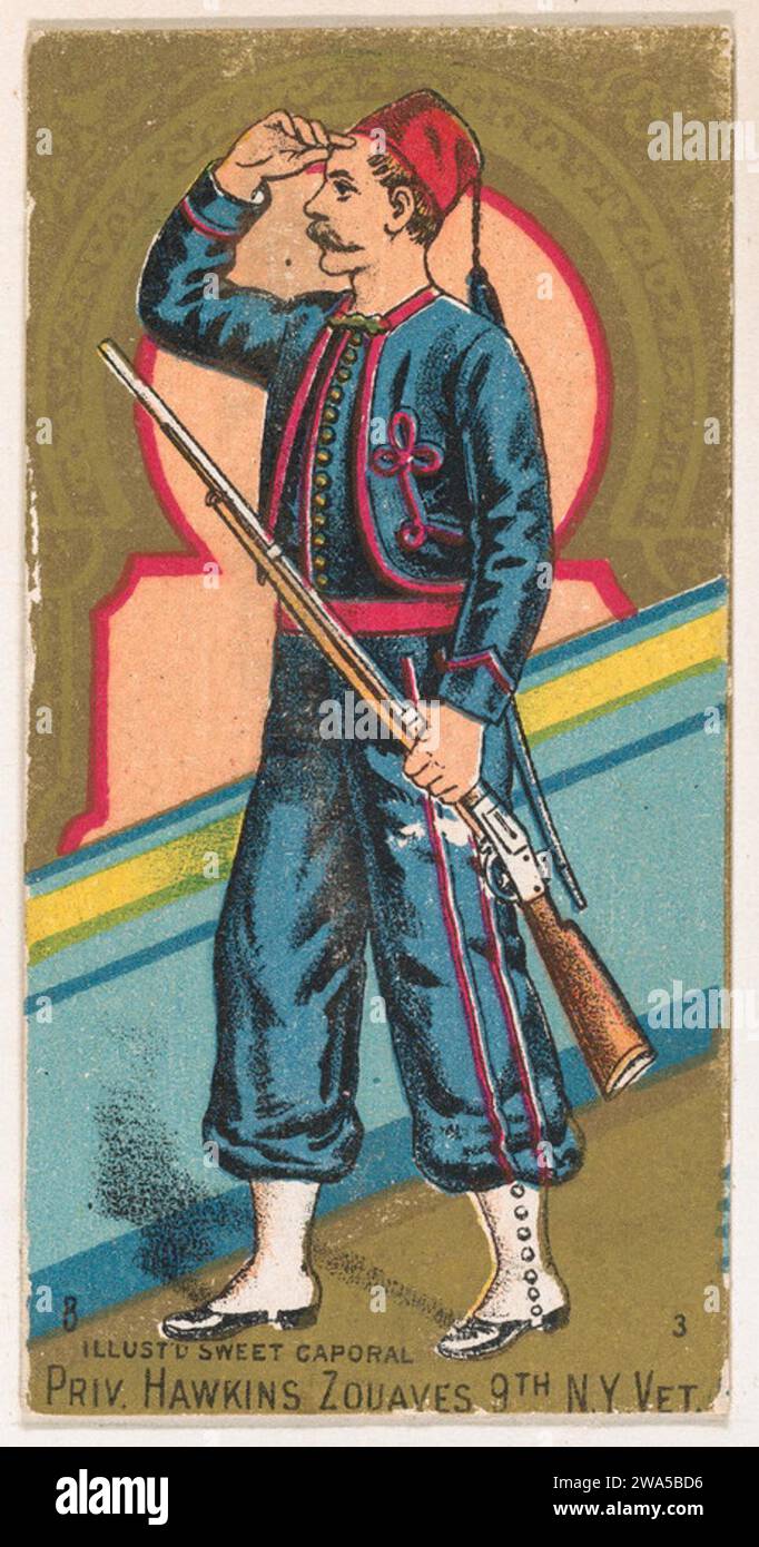 Private, Hawkins Zouaves, 9th Regiment, New York Vet., from the ...