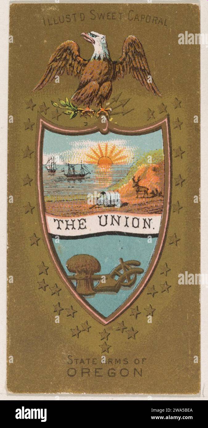 State Arms of Oregon, from the Military Series (N224) issued by Kinney ...