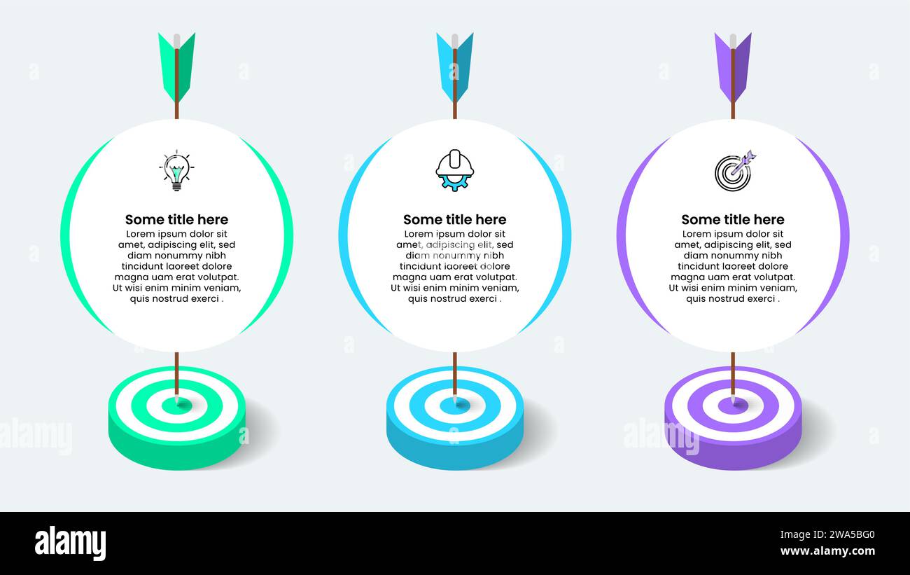 Infographic template with icons and 3 options. Steps to success. Can be used for workflow layout ...
