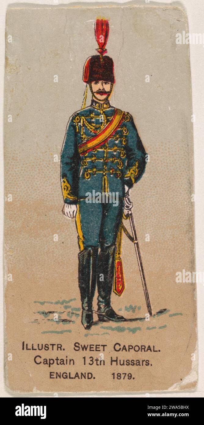 Captain, 13th Hussars, England, 1879, from the Military Series (N224 ...