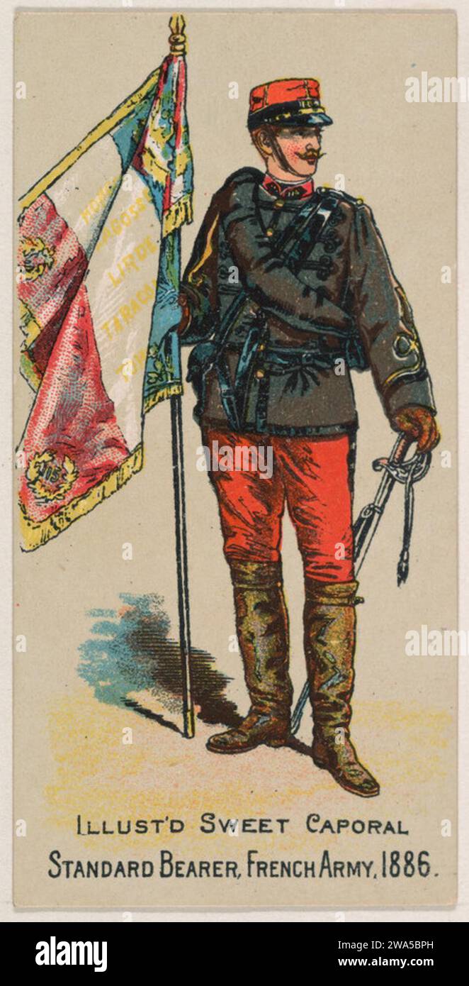 Standard Bearer, French Army, 1886, from the Military Series (N224 ...