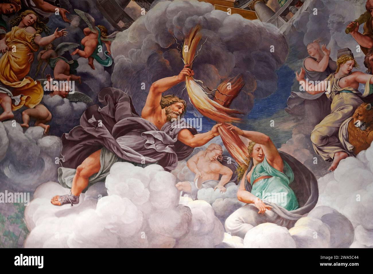 particolare da “ La caduta dei Giganti “ - affresco della Sala dei ...