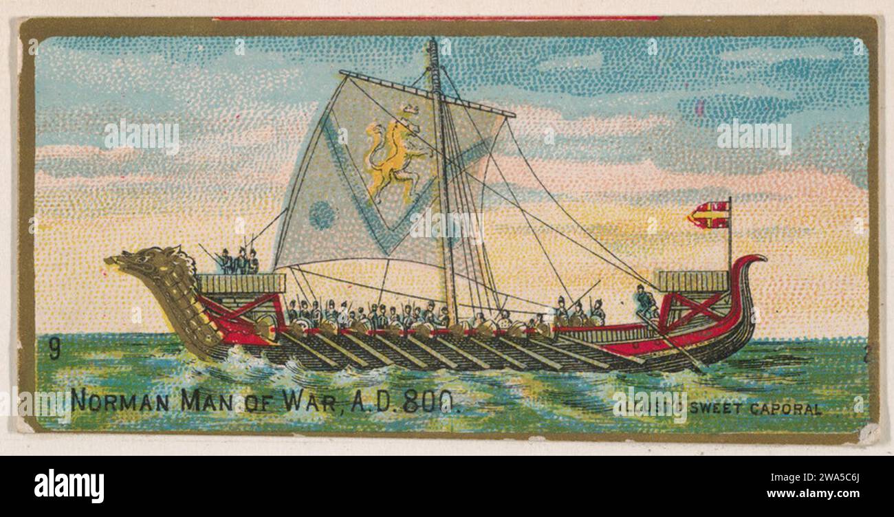 Norman Man-of-War, 800 A.D., from the Military Series (N224) issued by ...