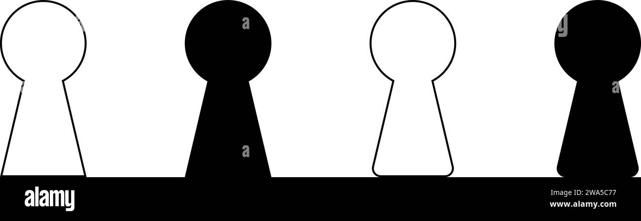 vector illustration of keyhole isolated icon. door, lock, key flat simple symbol Stock Vector ...