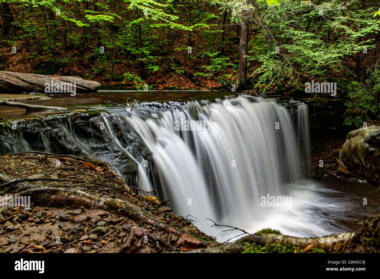 Peaceful waterfall seen from water hi-res stock photography and images ...