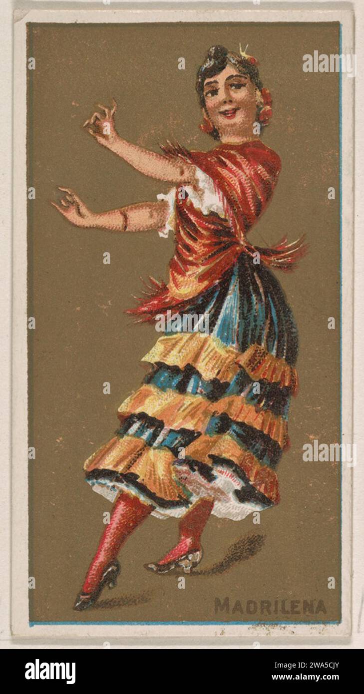 Madrilena, from National Dances (N225, Type 1) issued by Kinney Bros ...