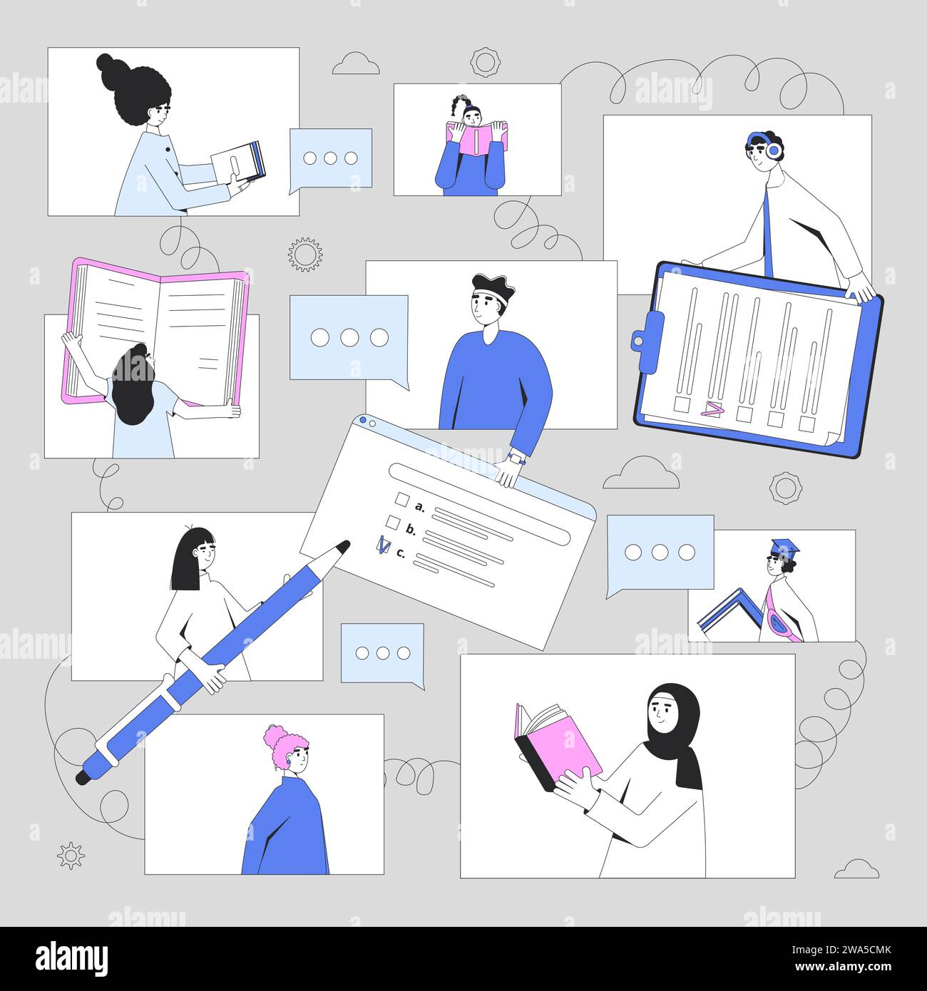Academic conversation Stock Vector Images - Alamy