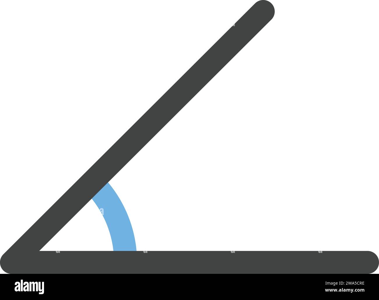 Ruler angle icon outline Cut Out Stock Images & Pictures - Alamy