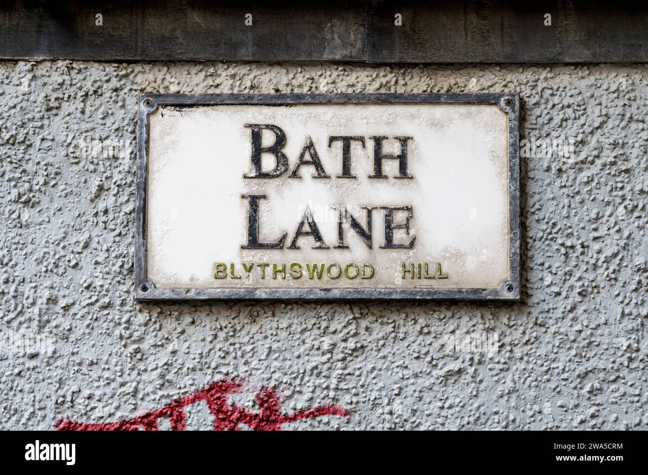 Bath Lane street name sign, Blythswood Hill, Glasgow, Scotland, UK ...