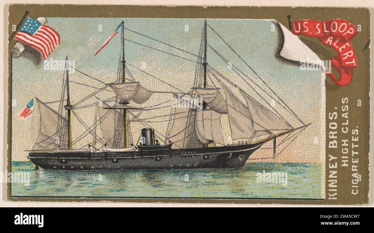 U.S. Sloop Alert, from the Naval Vessels of the World series (N226 ...