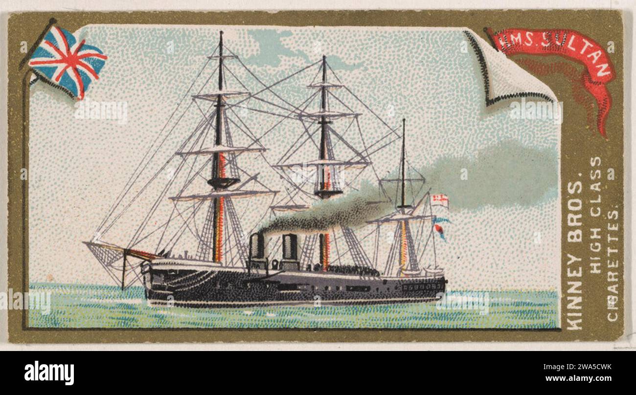 H.M.S. Sultan, from the Naval Vessels of the World series (N226) issued ...