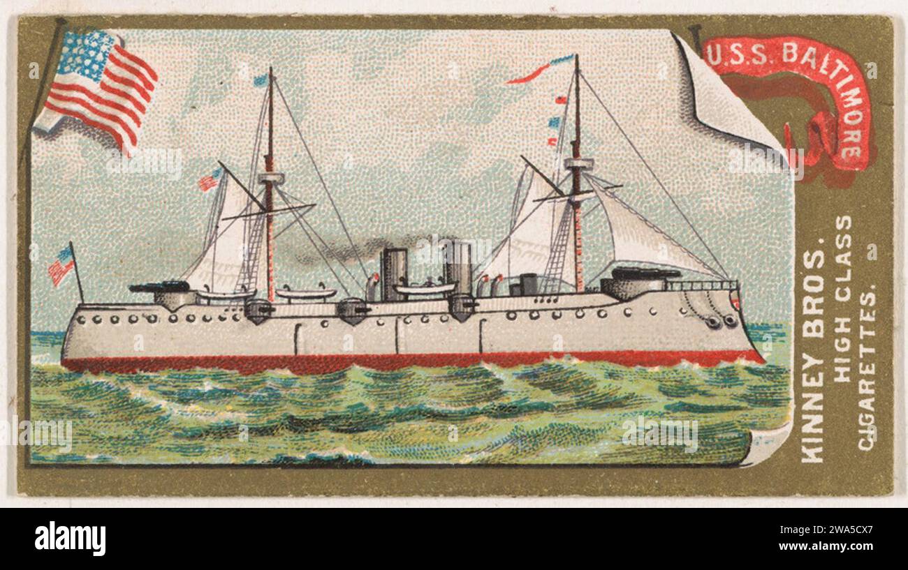 U.S.S. Baltimore, from the Naval Vessels of the World series (N226 ...