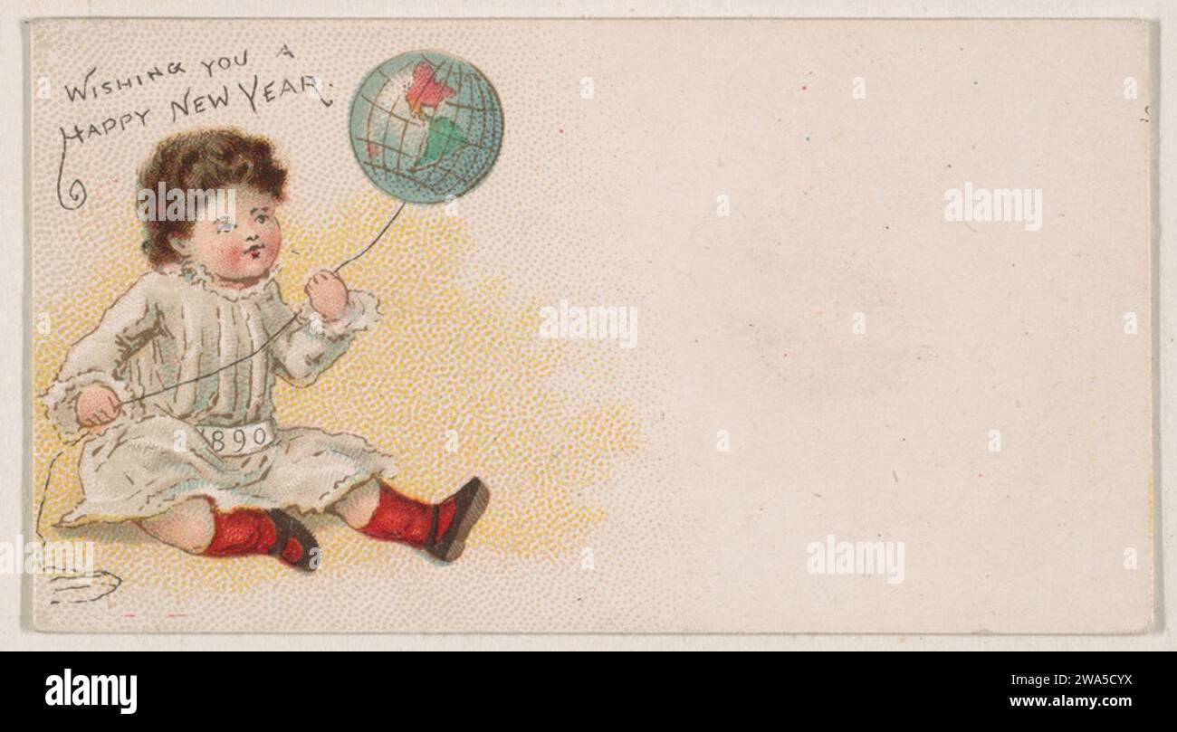 Wishing You a Happy New Year, from the New Years 1890 series (N227 ...