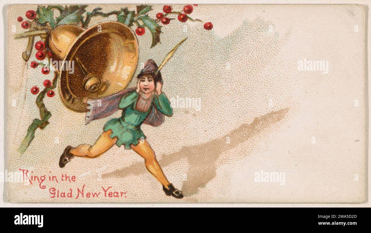 Ring in the Glad New Year, from the New Years 1890 series (N227) issued ...