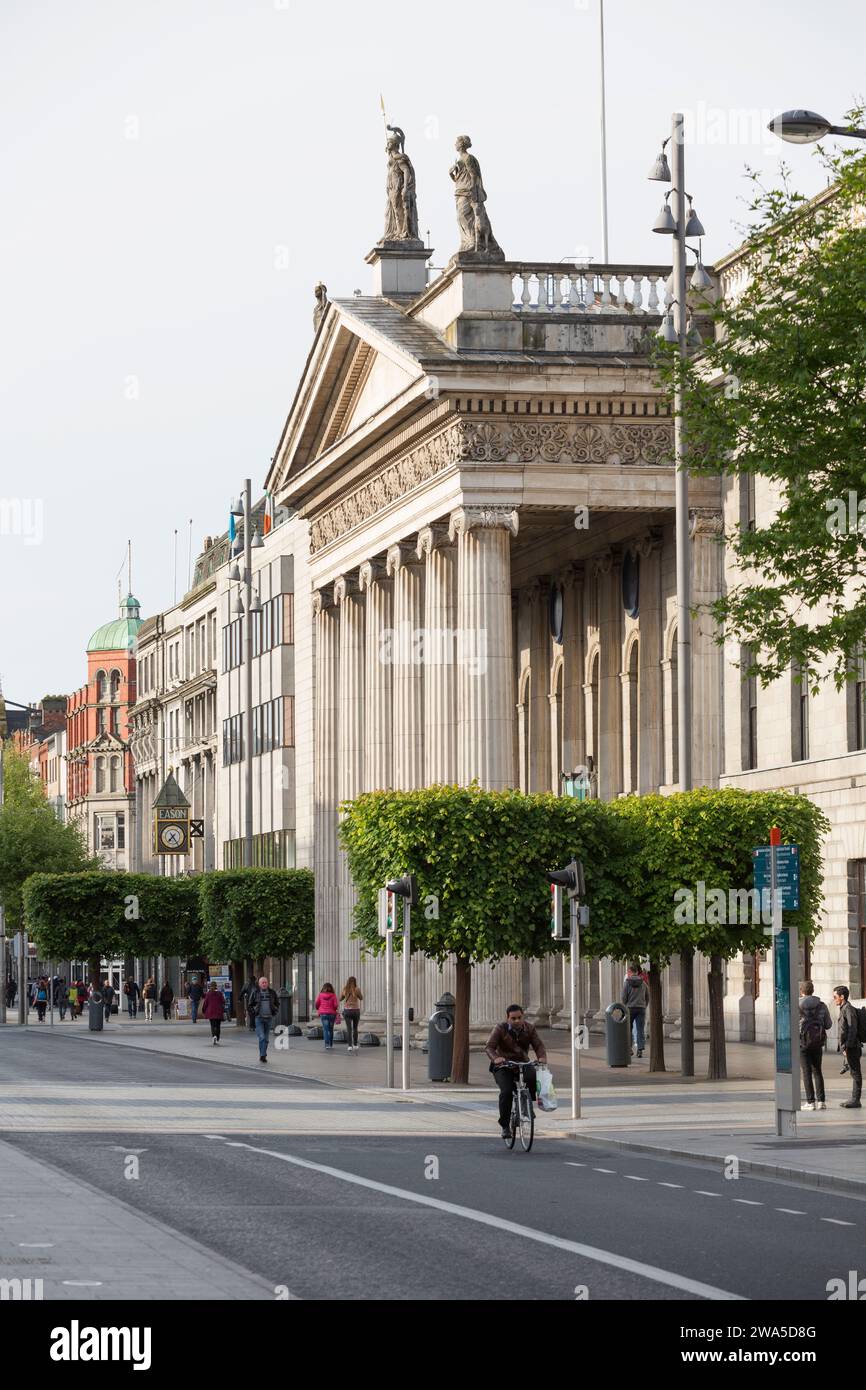 Ireland, Dublin, the General Post Office building on O'Connel Street ...
