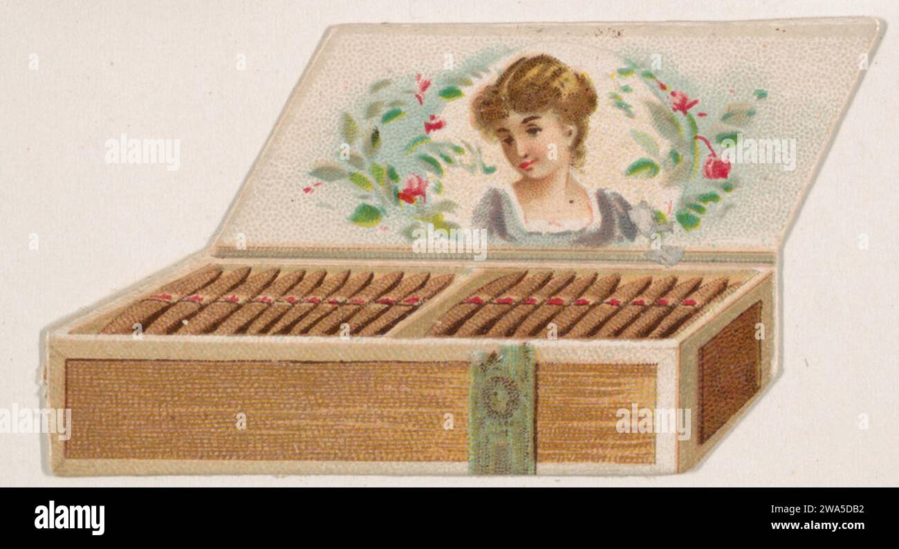 Cigar box, from the Novelties series (N228, Type 3) issued by Kinney ...