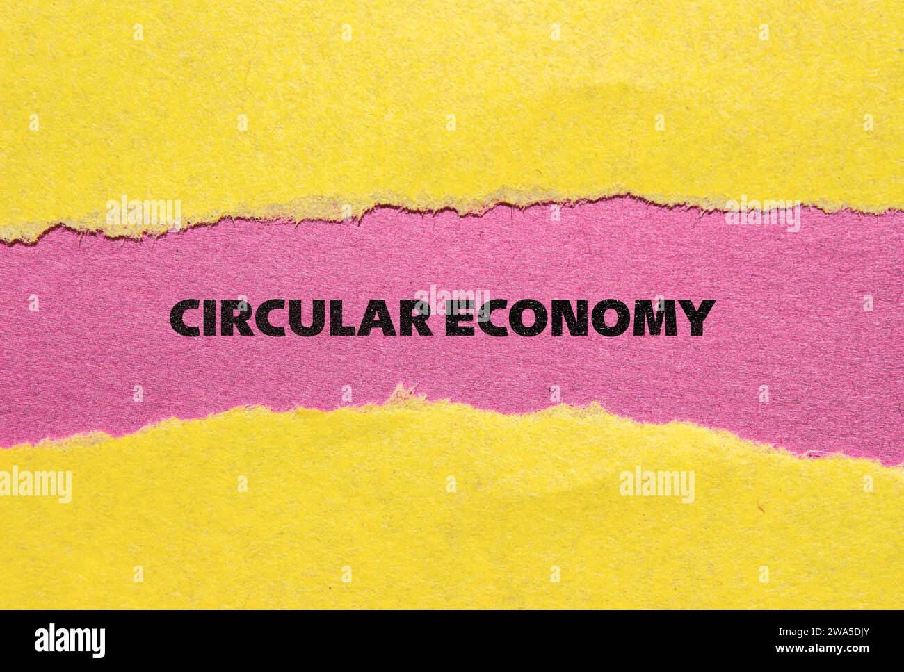 Circular economy lettering on ripped paper. Business concept photo ...