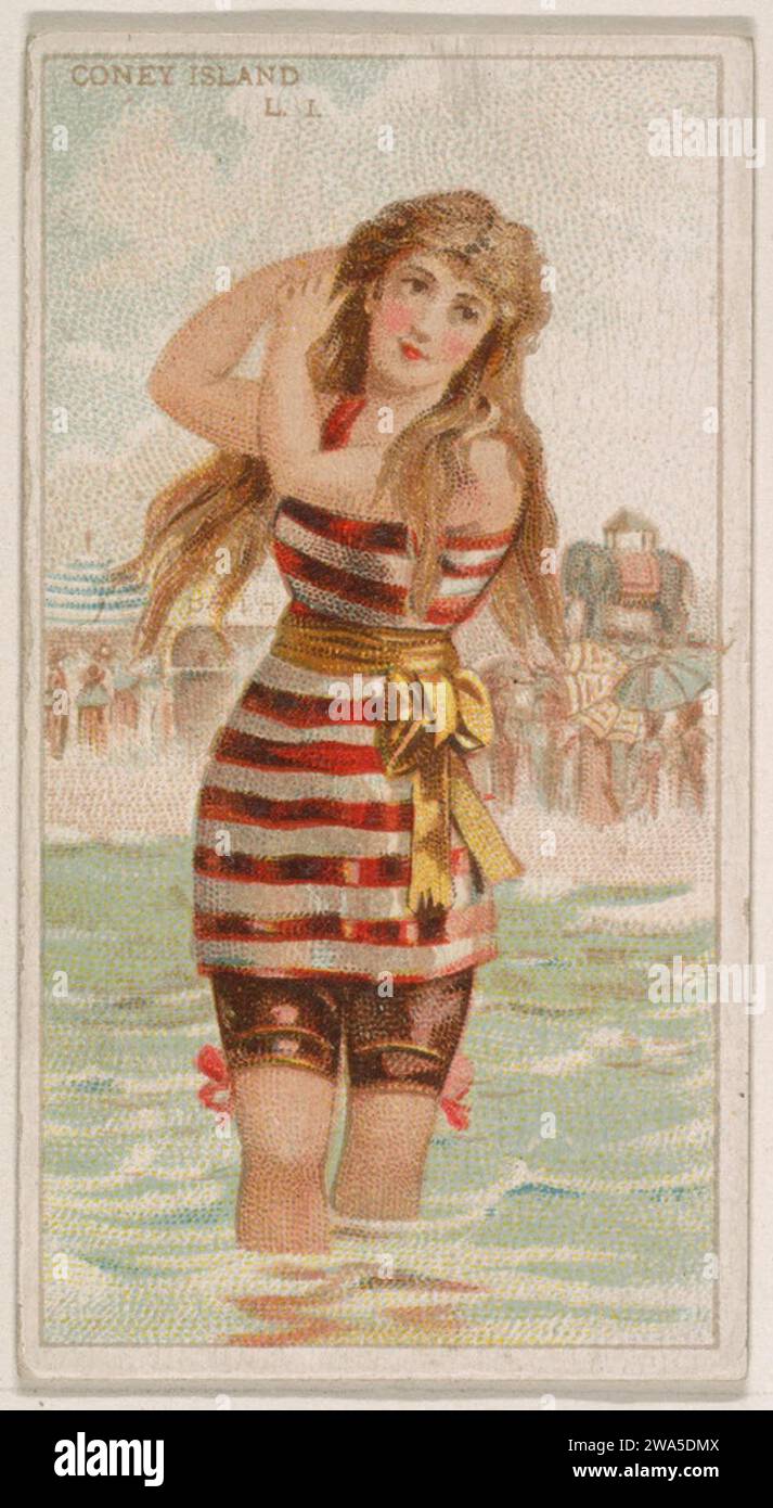 Coney Island, from the Surf Beauties series (N232), issued by Kinney ...