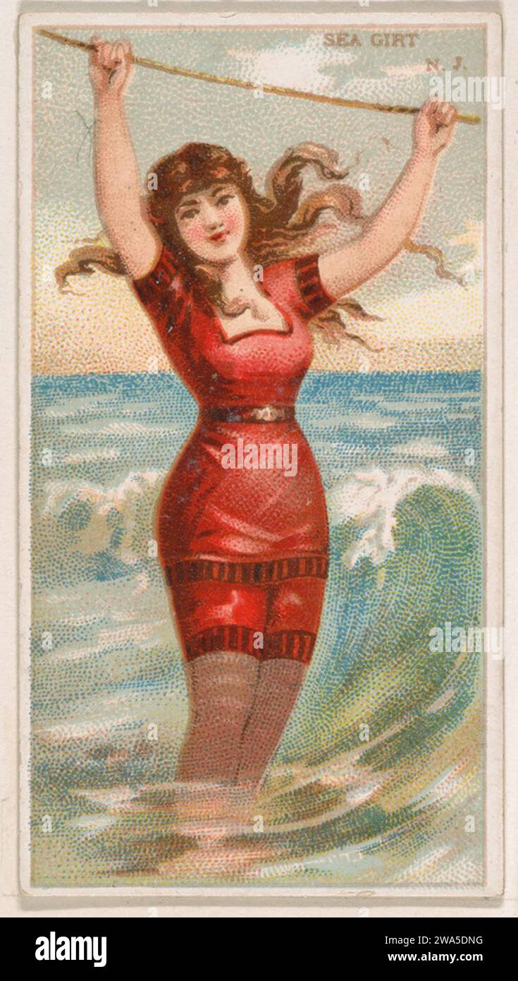 Sea Girt New Jersey From The Surf Beauties Series N232 Issued By