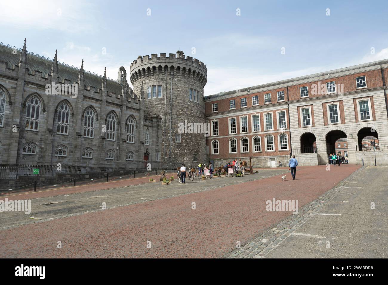 Ireland, Dublin, Dublin Castle, The Record Tower, the sole surviving ...
