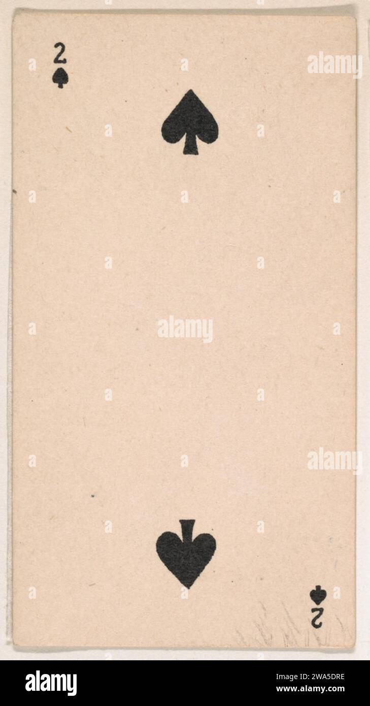 Two of Spades, from the Transparent Playing Cards series (N220) issued ...