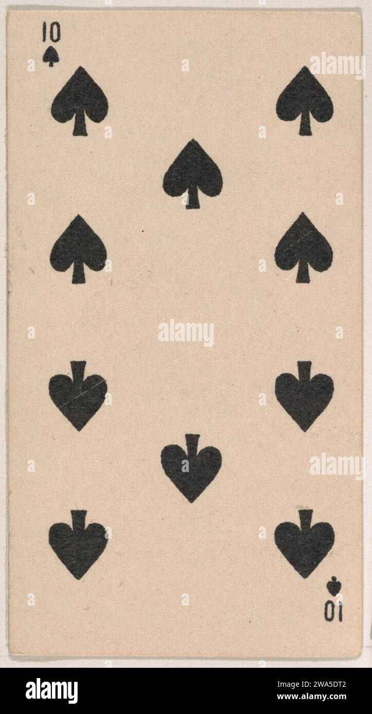 Ten of Spades, from the Transparent Playing Cards series (N220) issued ...