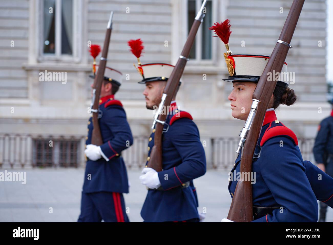 Madrid, Spain; December, 06, 2023: A woman, member of the Spanish royal ...