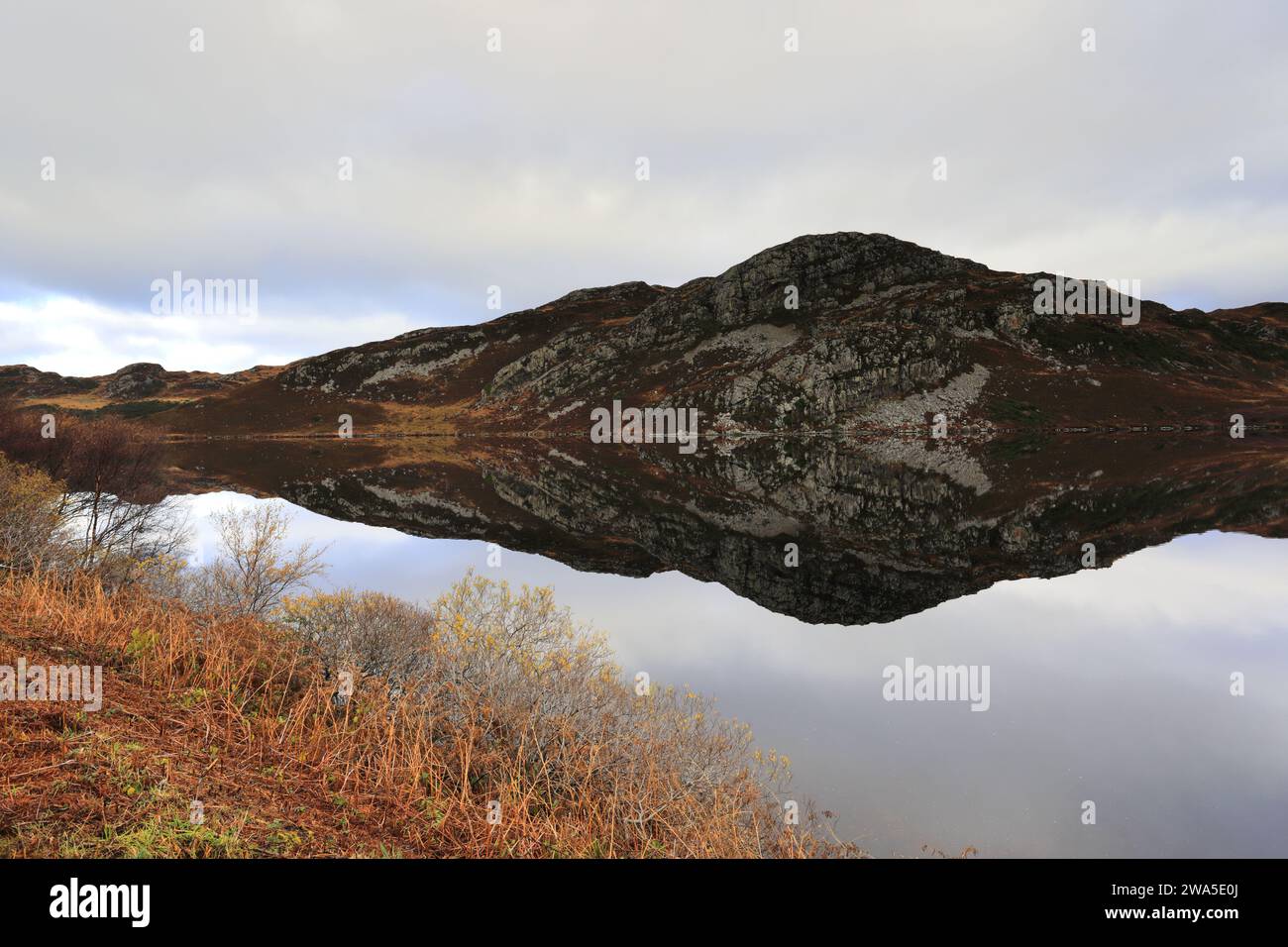 View over Loch Dubhaird Mor or Loch Duart, Scottish Highlands, UK Stock ...