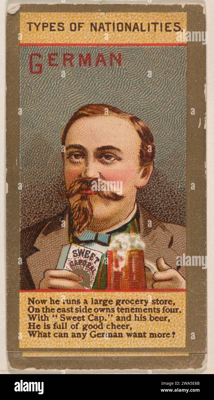 German, from Types of Nationalities (N240) issued by Kinney Bros. 1963 ...