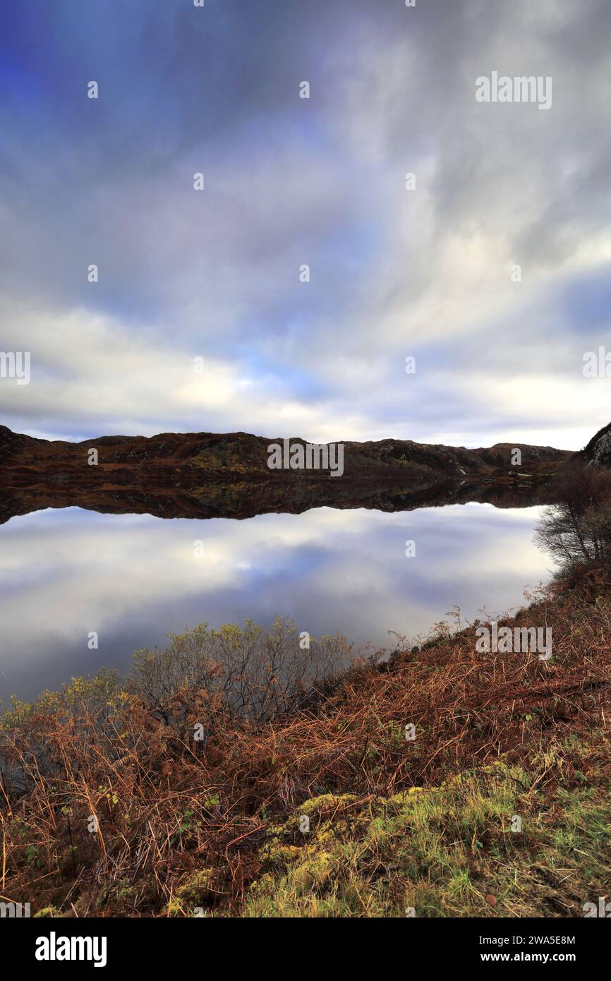 View over Loch Dubhaird Mor or Loch Duart, Scottish Highlands, UK Stock ...