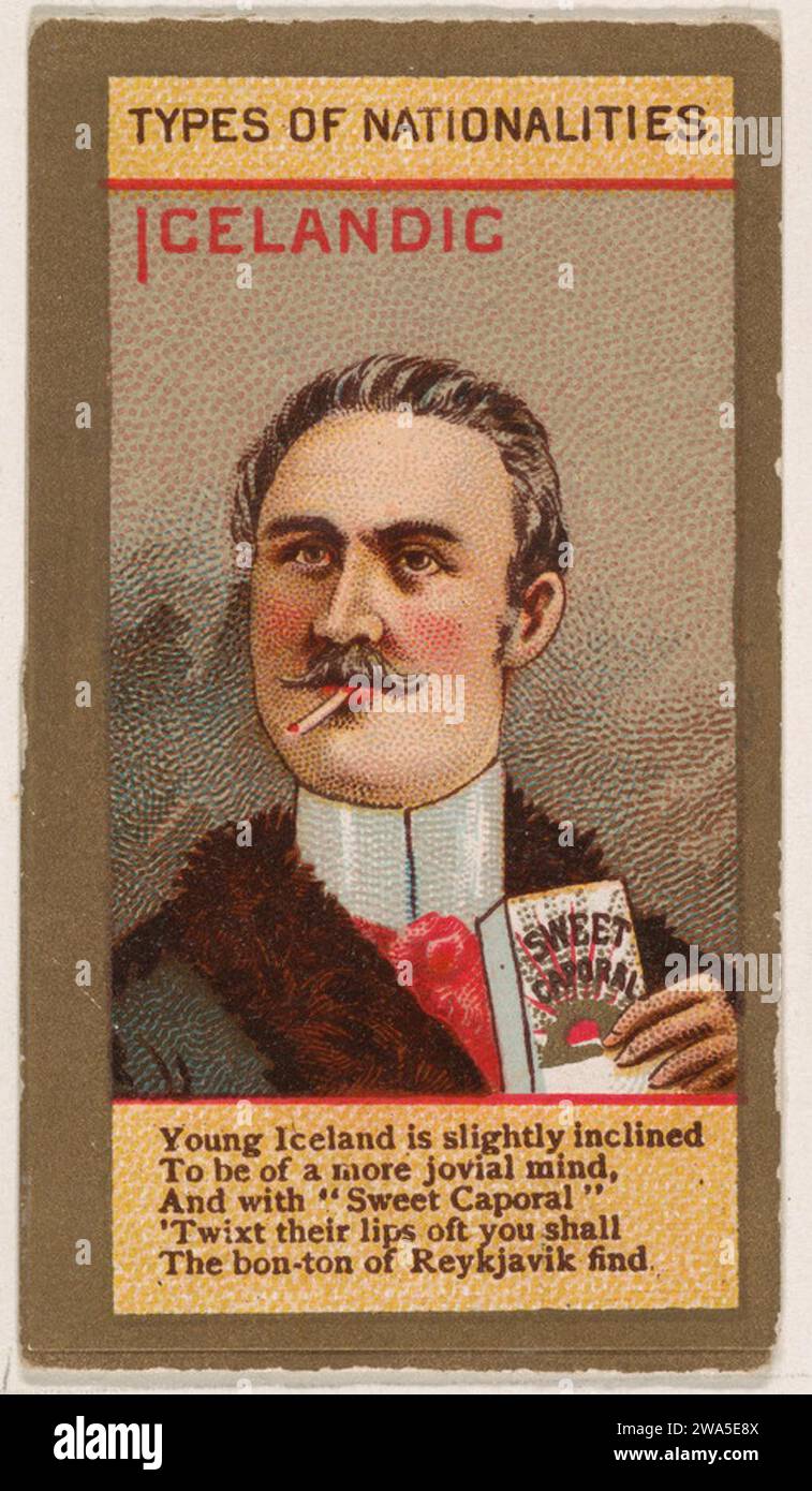 Icelandic, from Types of Nationalities (N240) issued by Kinney Bros ...